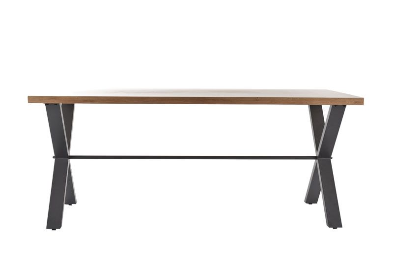 McElligotts. ISABEL 180cm DINING TABLE WITH X LEG OAK